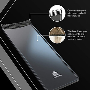 Authentic Cooboard Balayage Board with Teeth | Original Highlighting Paddle from The Maker of Cooboard Hair Highlighting Kit | Easy to Clean, Sturdy, Lightweight (Black)