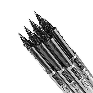 ARTEZA Rollerball Pens, Pack of 20, 0.5mm Black Liquid Ink Pens for Bullet Journaling, Fine Point Rollerball, Office Supplies for Writing, Taking Notes & Sketching