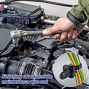 50 Pack Cable Zip Ties, 8 Inch Nylon Push Mount Self Locking Cable Ties for Indoor Wire Tying-Black