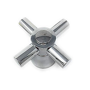 Chromed Surface 8" Two-Handle Tall Stainless Steel Spout Kitchen Faucet 8-inch Center Hole [1205PC] ADA- Plastic (POM) No Lead Body HI Rise SPOUT