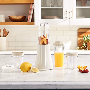 Tribest PB-250 Kitchen Grinder & Personal Blender for Shakes and Smoothies with BPA-Free Portable Blender Cups, White