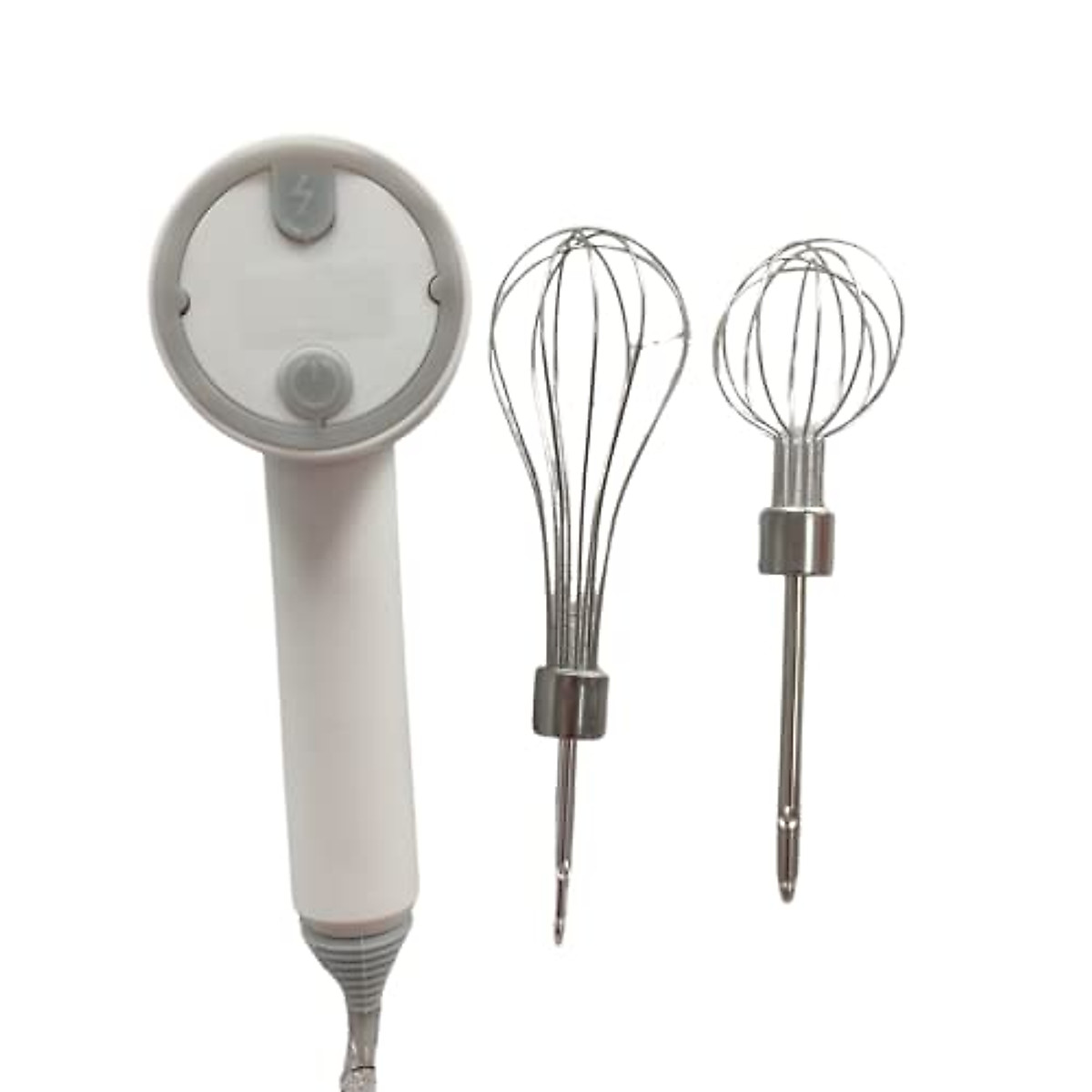 Good Dee's Portable Electric Cordless Handheld Mixer, 3-Speed Adjustable Lightweight USB Rechargeable Hand Mixer Stainless Steel (White)