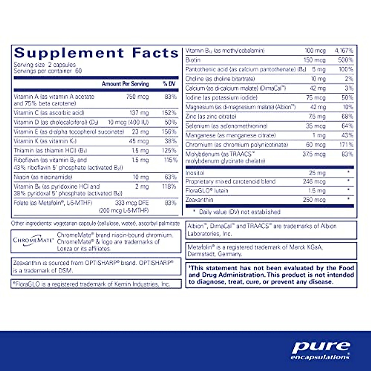 Pure Encapsulations Junior Nutrients | Multivitamin and Mineral Supplement Without Iron for Children Ages 4 and Up* | 120 Capsules