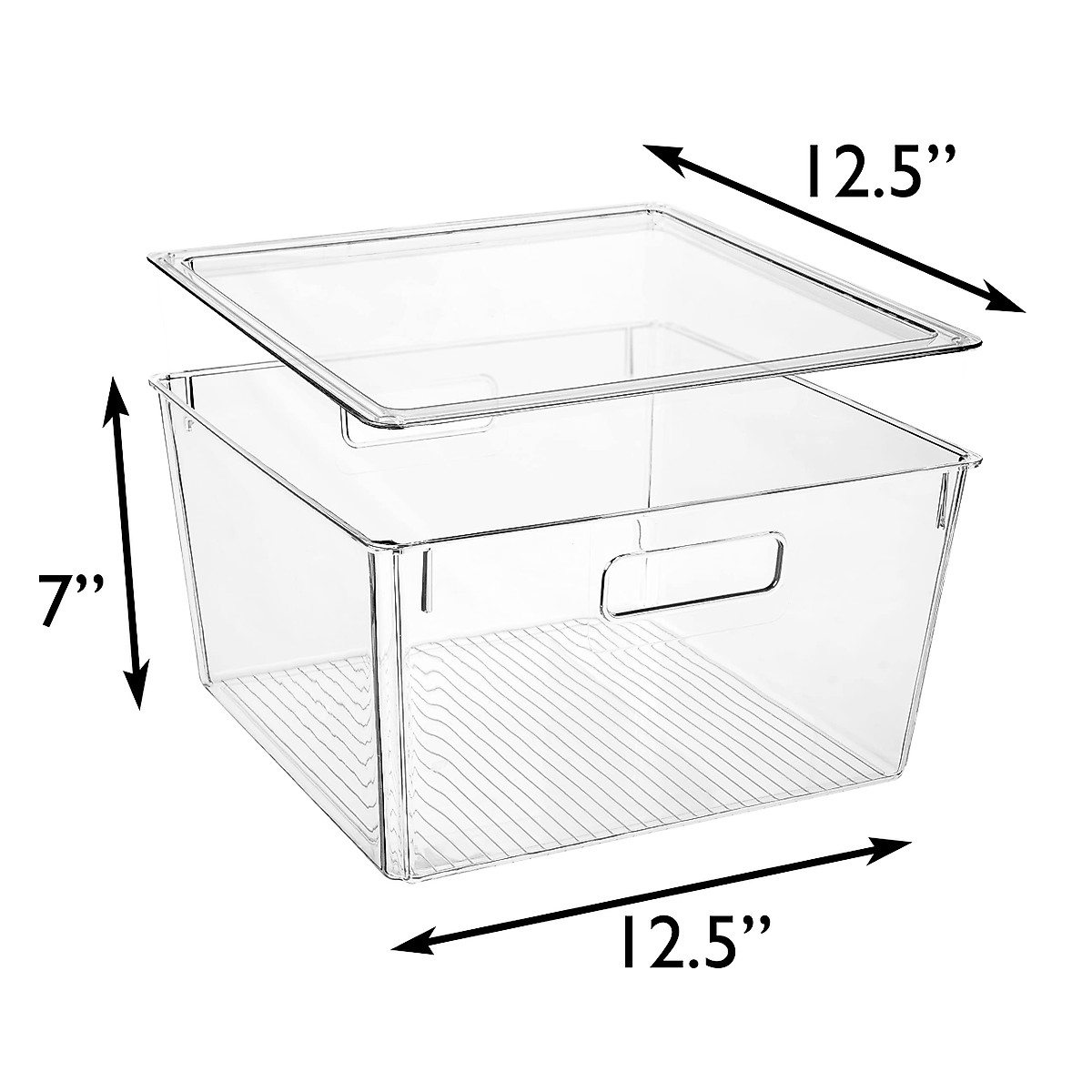 ClearSpace Plastic Storage Bins with Lids XL – Perfect Kitchen Organization or Pantry Storage – Fridge Organizer, Pantry Organization and Storage Bins, Cabinet Organizers