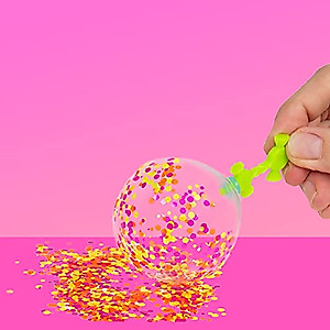 Bubiloons Confetti - 8+ Accessories, Surprise Character That Blow Bubbles, for Girls and Kids 5 and up