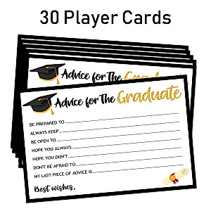 Yangmics Direct Graduation Advice Cards 2024-30 Pack – Graduation Party Supplies 2024 – Advice for The Graduate Graduation Party Favors Table Games Props