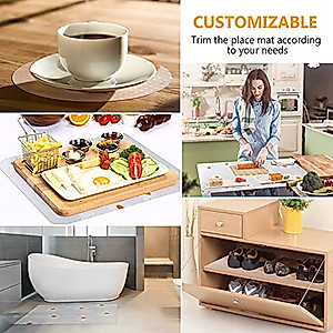 INNOLITES Shelf Liners for Kitchen Cabinets, Non Adhesive Drawer Liner Non Slip Cabinet Liner, for Kitchen Shelf Liner Pantry Cupboard Refrigerator Dresser (17.7 x 78.7 Inch)