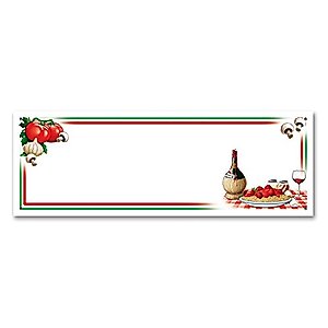 Beistle Customizable Italian Theme Banner, Multicolor