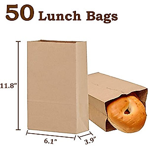 Paper Lunch Bags Brown Paper Lunch Bags Brown Paper Bags Bulk for Small Business (30 PIECE-4LB)