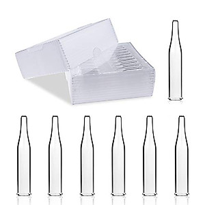 PEKYBIO Vial Insert, 6x31 mm Clear Glass Insert Conical Base, Volume 300 ul, Pack of 100