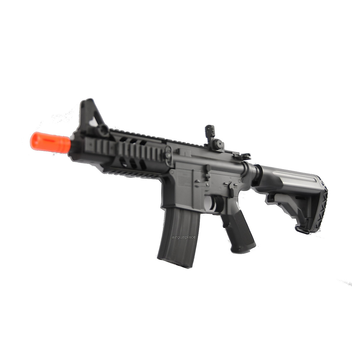 Airgunplace Full & Semi Auto Electric Airsoft Gun M4 Style AEG Black Color Battery & Charger Included
