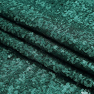 Sugargirl Dark Green Sequin Backdrop Curtain 2 Panels 2FTx8FT Glitter Dark Green Background Drapes Sparkle Photography Backdrop for Party Wedding Birthday Wall Decoration
