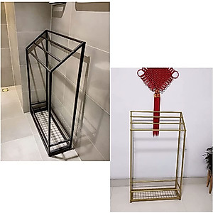 Standing Towel Rack, Metal Freestanding Towel Rack with Bottom Rack 4 Tier Towel Rack Floor Storage Rack for Swimming Pool, Kitchen, Restroom (Color : Black, Size : 70 * 25 * 120cm)