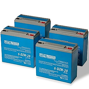 48V 20Ah eBike/Scooter Battery Pack - 6-DZM-20 12V 20Ah (4 Batteries in Total) by UPSBatteryCenter®