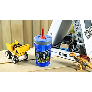 Zak Designs Kelso Tumbler 2pc Set, Leak-Proof Screw-On Lid with Straw Made of Durable Plastic and Silicone, Perfect Bundle for Kids, 2 Count (Pack of 1), PJ Masks Catboy Owlette Gekko