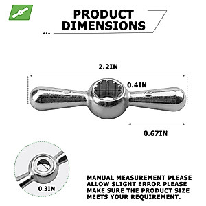 PP806-15 01-5097 Metal Outside Faucet Hose Bibb Tee Handle,Spigot Handle Replacement,Lawn Hose Nozzle Tee Handle,Hose Tap Tee Handle,Hose bib Handle Replacement,12 Point Broach(4pack)