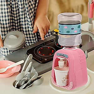 Toyvian 2Pcs Mini Water Dispenser Lovely Cartoon Drinking Water Fountains Miniature Scene Model Doll House Accessories for Children Girls Boys