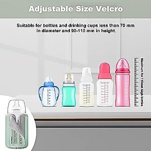 Portable Bottle Warmer, Bottle Warmer for Baby, USB Breast Milk Bottle Heater with LCD Display, 6 Adjustable Levels, Bottle Warm Helper on The go for Milk, Breast Milk, Water