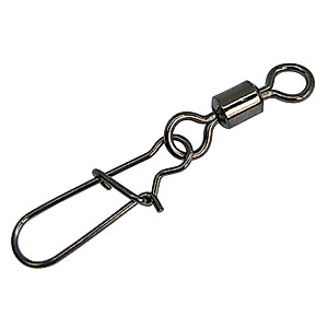 Unclesport 100pcs Fishing Rolling Swivel with Nice Snap Freshwater Bass Fishing Accessories Sea Fishing Gear 10#-0.83"/17LB