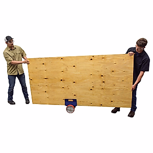 Vestil PLDL-HD-4 Steel Plate and Slab Dolly with Rubber-on-Steel Wheels, 1200 lbs Load Capacity, 13-1/4" Height, 12" Length x 12-1/4" Width