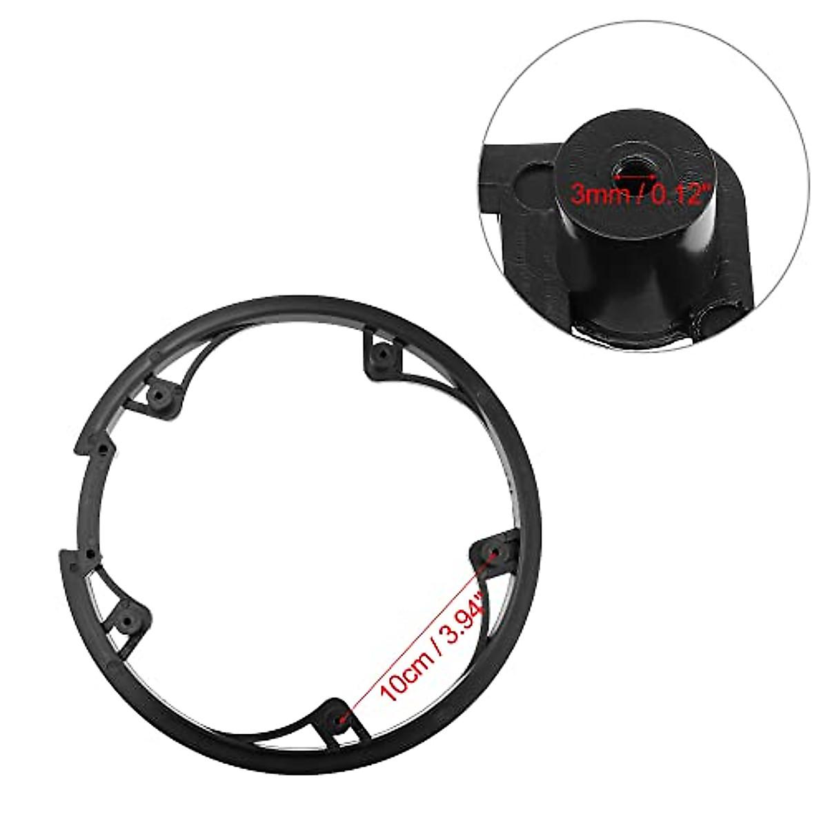 X AUTOHAUX 2pcs 48 Teeth 10cm 5 Holes Bicycle Bike Crankset Chain Wheel Cover Protection Chain Wheel Protective Cover Black