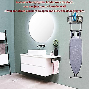 Fabias Over The Door Ironing Board Holder, Especially for 1 3/4" Thick Doors (with Basket)