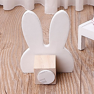 zgs78hh Cute Bunny Hook, Wooden Clothes Hanger, Wall Decor Children Bedroom Pendant