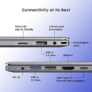 ZENAERO 15.6" Windows 11 Pro Laptop Computer 12GB RAM 512GB SSD, Intel Celeon N5095(4C4T, up to 2.9Ghz) IPS Display, HDMI, Dual and WiFi, BT4.2 Light and Thin Notebook PC for Work, School Student