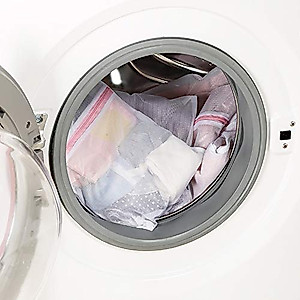 Mesh Laundry Bag for Delicates, Simple Houseware Laundry Bra Lingerie Mesh Wash Bags for Jeans, Lingerie,Socks, Bra,Sweaters, Coats in Washing Machine and Drier 3PCS