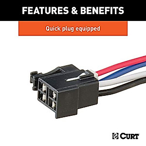 CURT 51170 Spectrum Original Equipment Style, Integrated Electric Trailer Brake Controller, Proportional