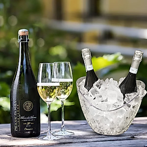 Yesland 8L Large Ice Buckets Clear Acrylic Drink Bucket Beverage Tub Wine Champagne Bucket - Storage Tub for Wine, Champagne or Beer Bottles Parties and Home Bar