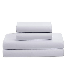 Queen Comforter Set 8 Piece Bed in a Bag with Bed Skirt, Fitted Sheet, Flat Sheet, 2 Pillowcases, 2 Pillow Shams, Queen, Dobby White
