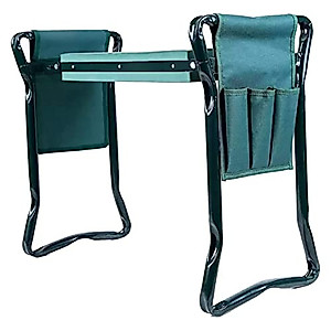KUYYFDS Garden Kneeling Stool Foldable Sitting Stool Gardening Kneeling Chair Side Toolkit Side Kit Large Tool Pocket for Gardening Lovers Kneelers