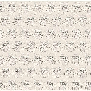 Stesha Party Floral Bunny Baby Gift Wrapping Paper - Folded Flat 30 x 20 Inch (3 Sheets)