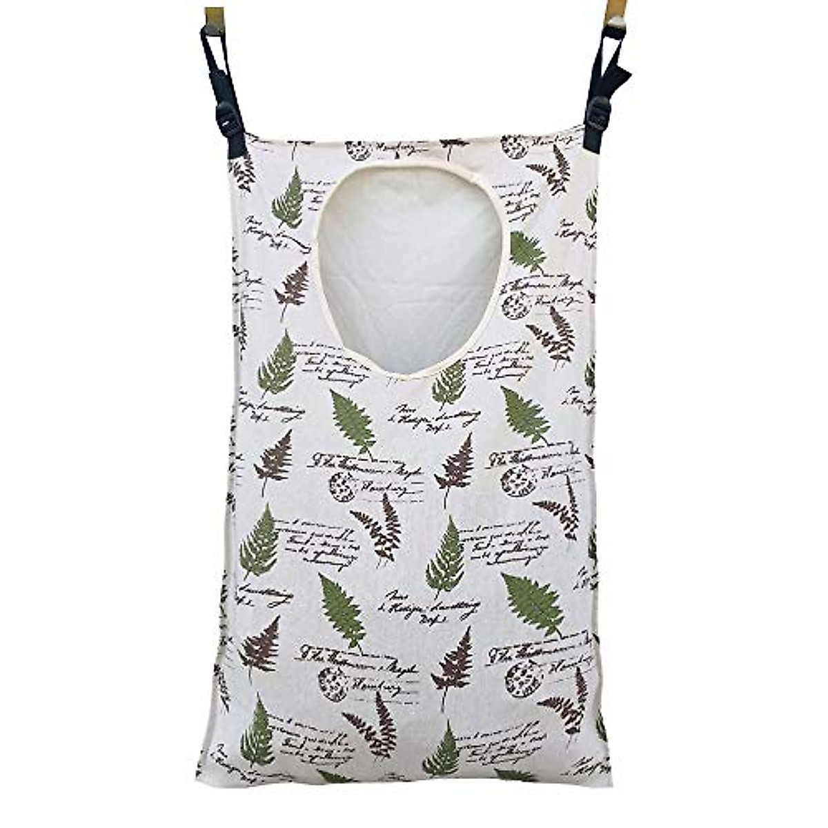 HDHYK Adjustable Space Saving Door Hanging Laundry Hamper with Stainless Steel Hooks