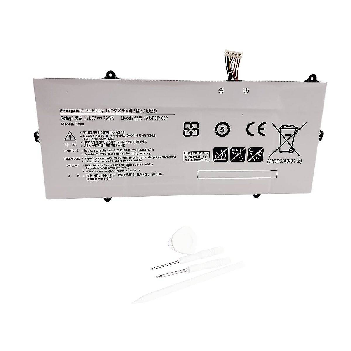 通用 HCSK AA-PBTN6EP New Laptop Battery Replacement for Samsung Notebook 9 900X5T-X01 900X5T-X02 900X5T-X05 900X5T-X78L 900X3T 930XBE Notebook 9 2018 NP900X5T NP900X5T-X01US NP900X5T-X05CN Series
