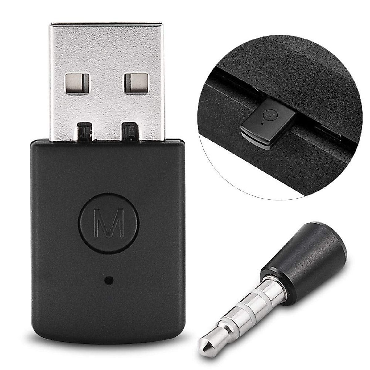 Mini Wireless USB Dongle Adapter, Bluetooth Dongle Receiver and Transmitters Connect to Any Bluetooth Audio Device Plug into for PS4 USB Slot for Desktop, Laptop, Notebook