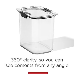 Rubbermaid Brilliance Pantry Airtight Food Storage Container, BPA-Free Plastic, Small, 4-Piece