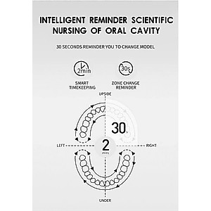 Electric Toothbrush for Adults, 4 Brush Heads and Travel case, 2 Hours Fast Charge for 50 Days, 6 Adjustable Modes Built-in 2-Minute Smart Timer IP7 Waterproof 36000 VPM Deep Clean (Pink)