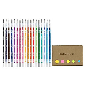 Zebra Sarasa Select Multi Pen Refill, 0.5mm 18 Color Refills, Sticky Notes Value Set
