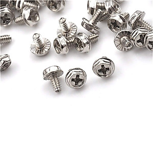 Screw 100pcs for Motherboard PC Case CD-ROM Hard Disk Toothed Hex 6/32 Computer PC Case Hard Drive Motherboard Mounting Screws