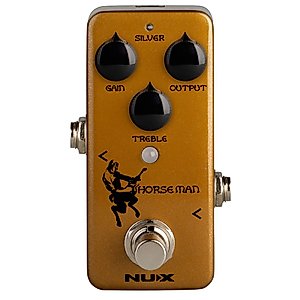 NUX Horseman Overdrive Guitar Effect Pedal with Gold and Silver modes