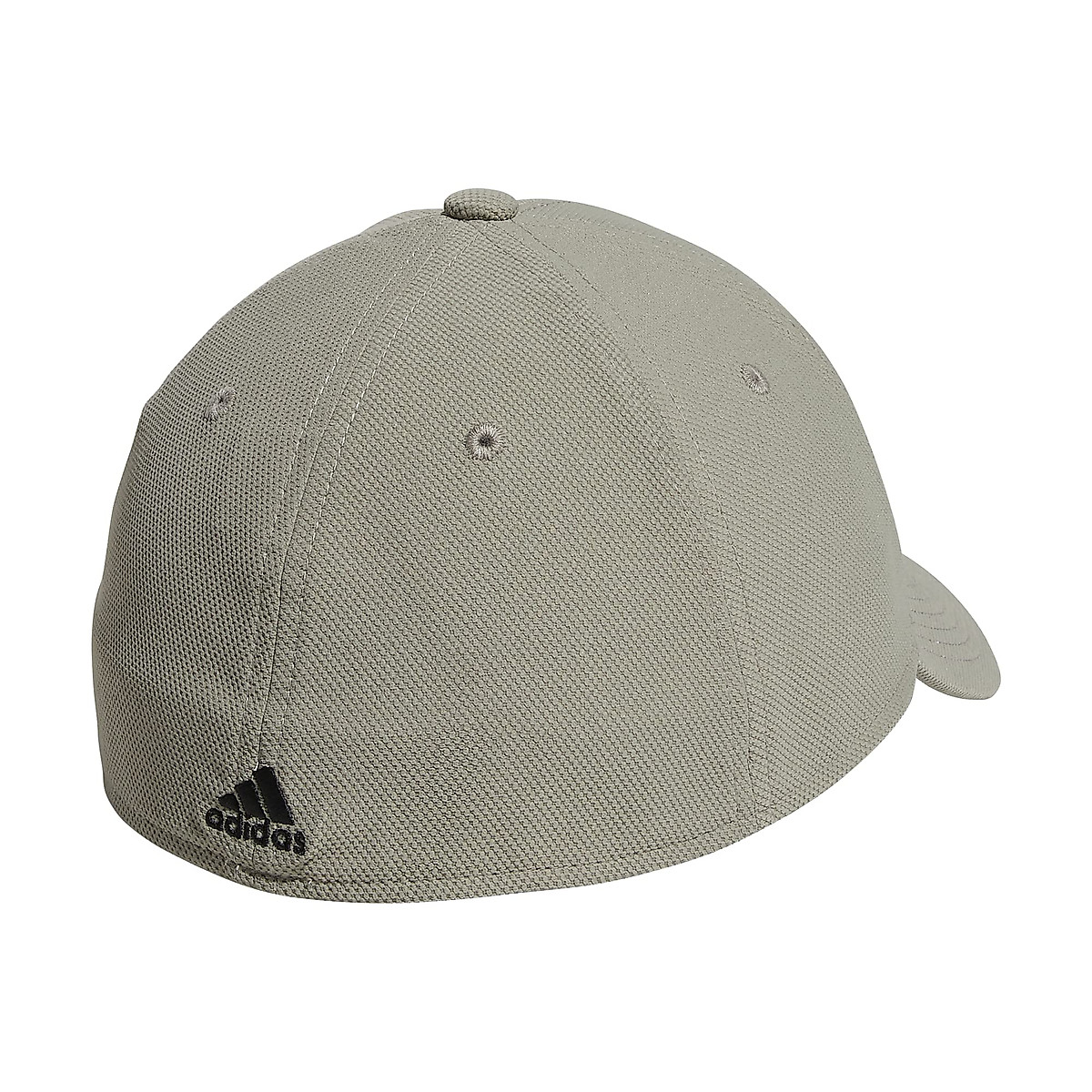 adidas Men's Release 3 Structured Stretch Fit Cap, Silver Pebble Grey/Black/White, Large-X-Large