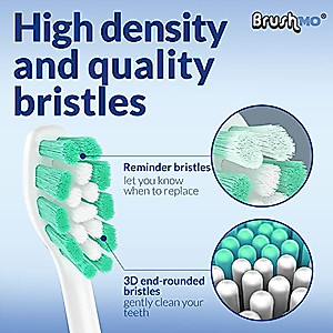 Brushmo Replacement Toothbrush Heads Compatible with Sonicare Electric Toothbrush 8 Pack