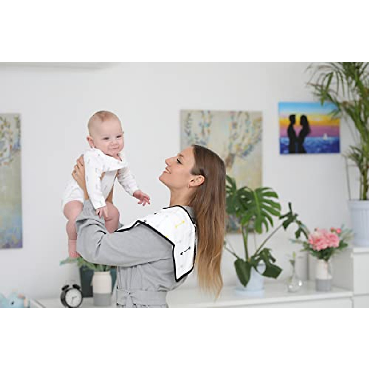 BaeBae Goods Burp Cloths for Baby Boy & Girl - Ultra Absorbent Burping Rags - Anti Shrink Unisex Burpy Clothes - Super Soft Jersey Cotton, Large 21"x10" - Thick for Newborn Cloth Diapers - 6 Pack