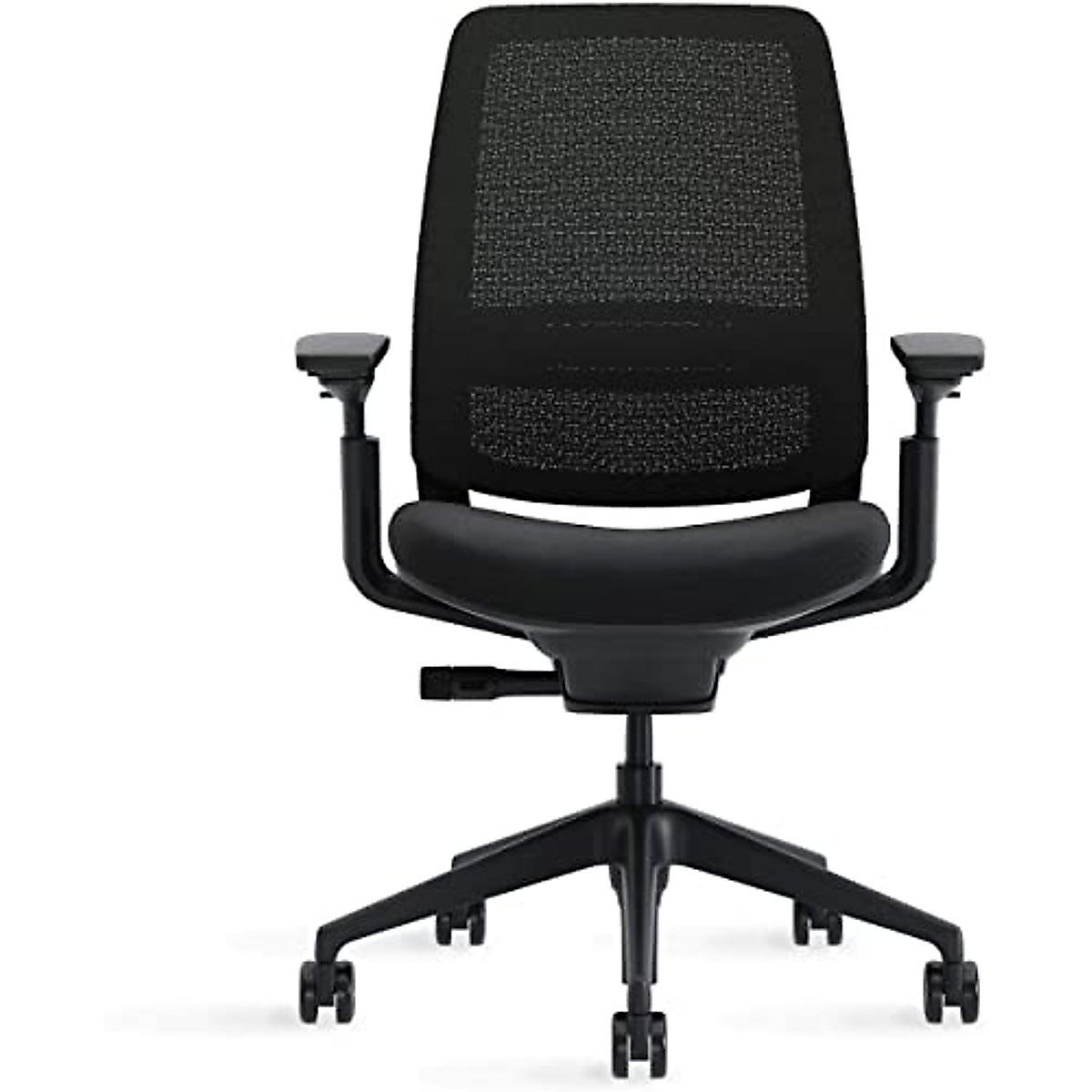 Steelcase Series 2 Office Chair, Black Frame and 3D Microknit Back, Era Fabric (Onyx)