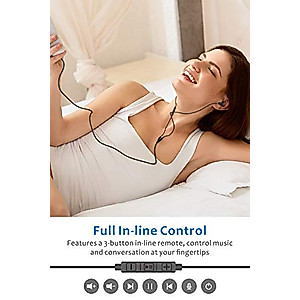 Sleep Earbuds, Hearprotek 2 Pairs Ultra Soft Lightweight Silicone Sleeping Earphone Headphones with Volume Control and mic for Side Sleeper, Snoring, Air Travel, Relaxation (Black)