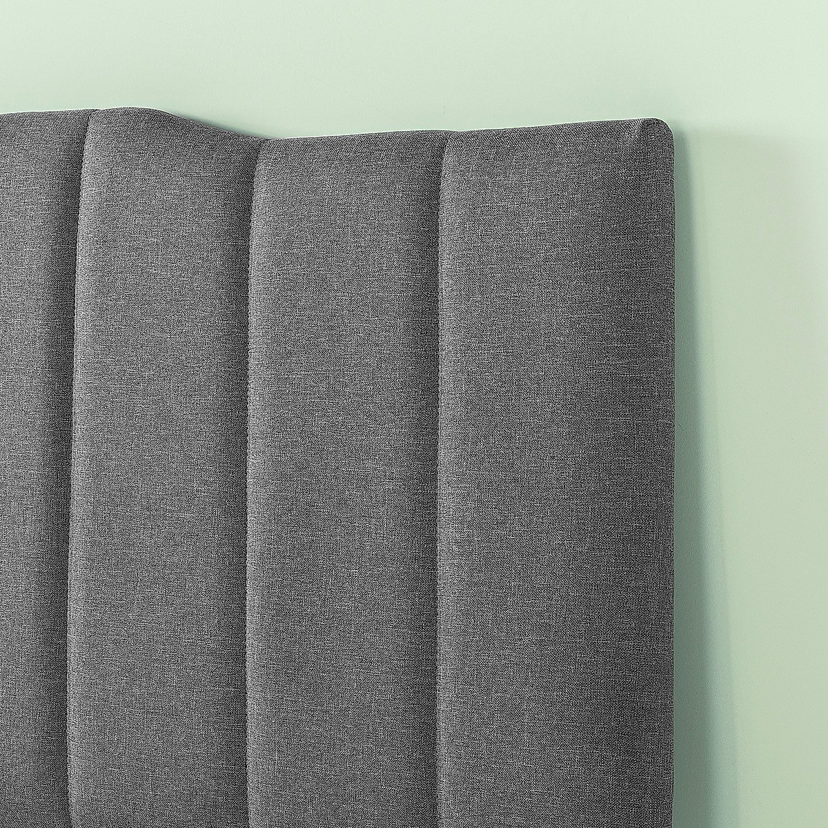 ZINUS Satish Upholstered Headboard Channel Stitched Upholstery, Easy Assembly, Full, Gray