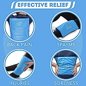 TruHealth Extra Large Ice Pack for Injury (2-Pack) - FSA HSA Approved Hot & Cold Gel Ice Pack - Reusable Ice Packs Pads & Therapy Compress