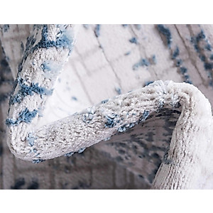 Unique Loom Aberdeen Collection Area Rug - Stanhope (4' 1" x 6' 1" Rectangle, Blue/ Gray)